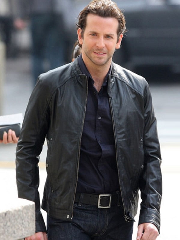 Mystery Movie Limitless Eddie Morra Bradley Cooper Leather Jacket