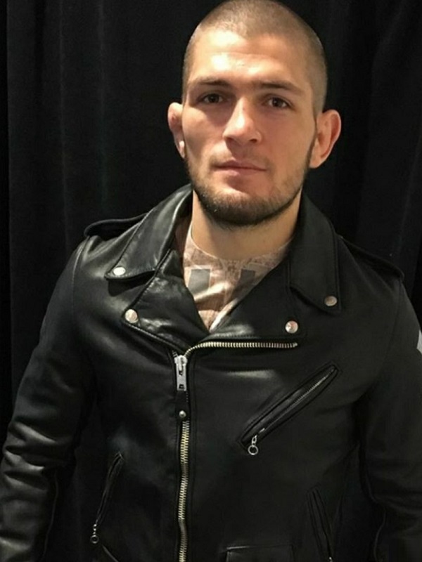 UFC Lightweight Champion Khabib Nurmagomedov Leather Jacket