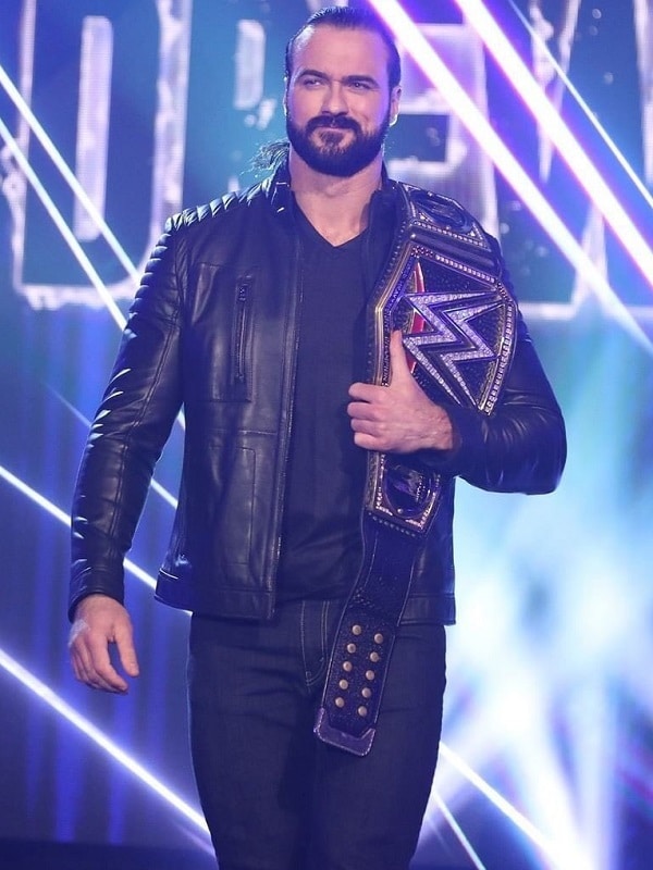 Professional Wrestler Drew McIntyre Leather Jacket